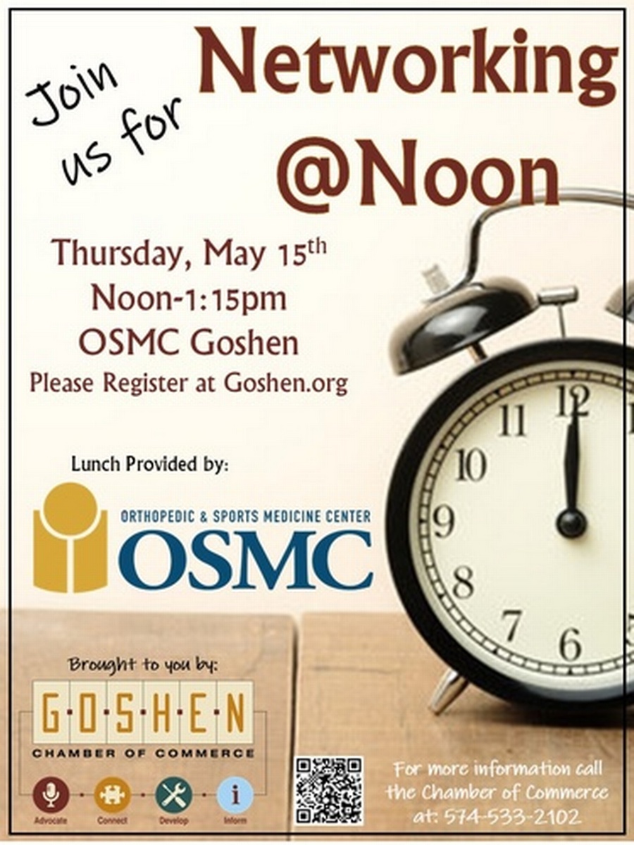 Networking @ Noon hosted by OSMC - May 15, 2025 - News & Events - Goshen Chamber of Commerce